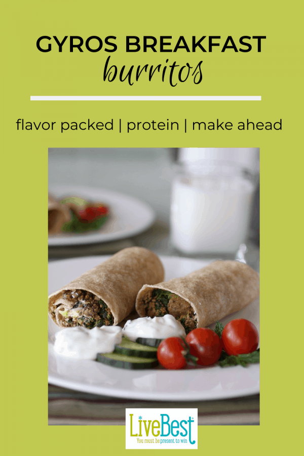 How to make Gyros Ground Beef Breakfast Burritos + breakfast meal prep ...